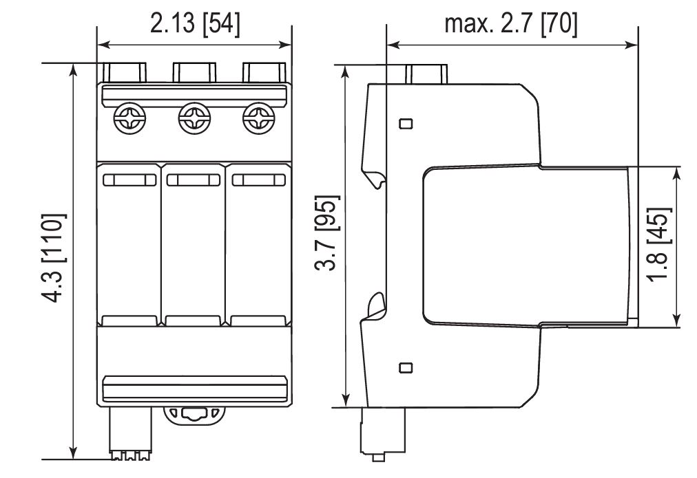 DC-Ableiter Stringbox | >1,1 kV | Raycap | Typ 2 Hutschiene